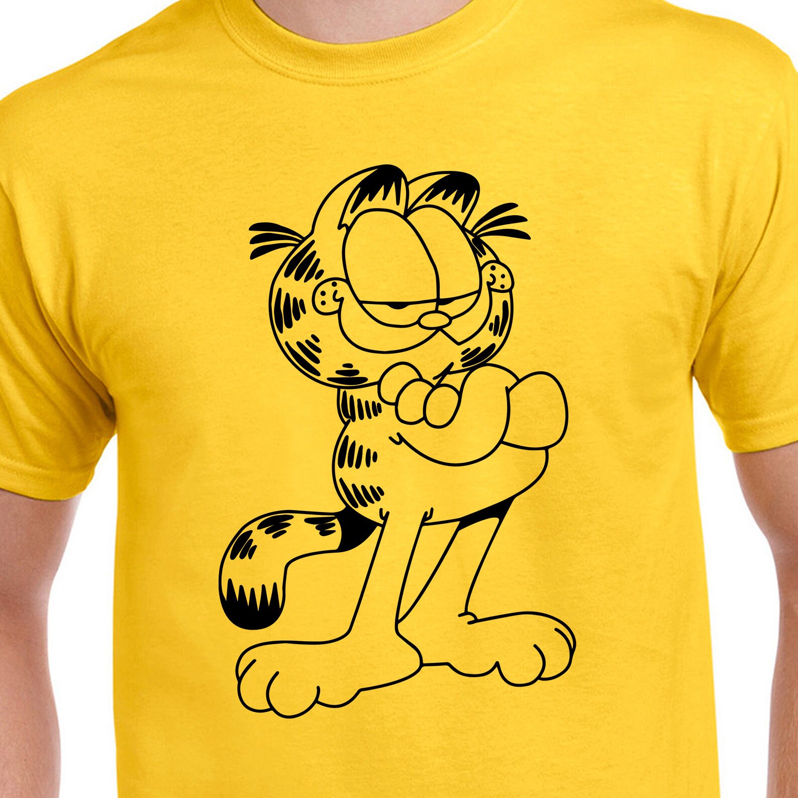 Garfield Outline Digital Cut File // Garfield SVG // Cricut | Etsy