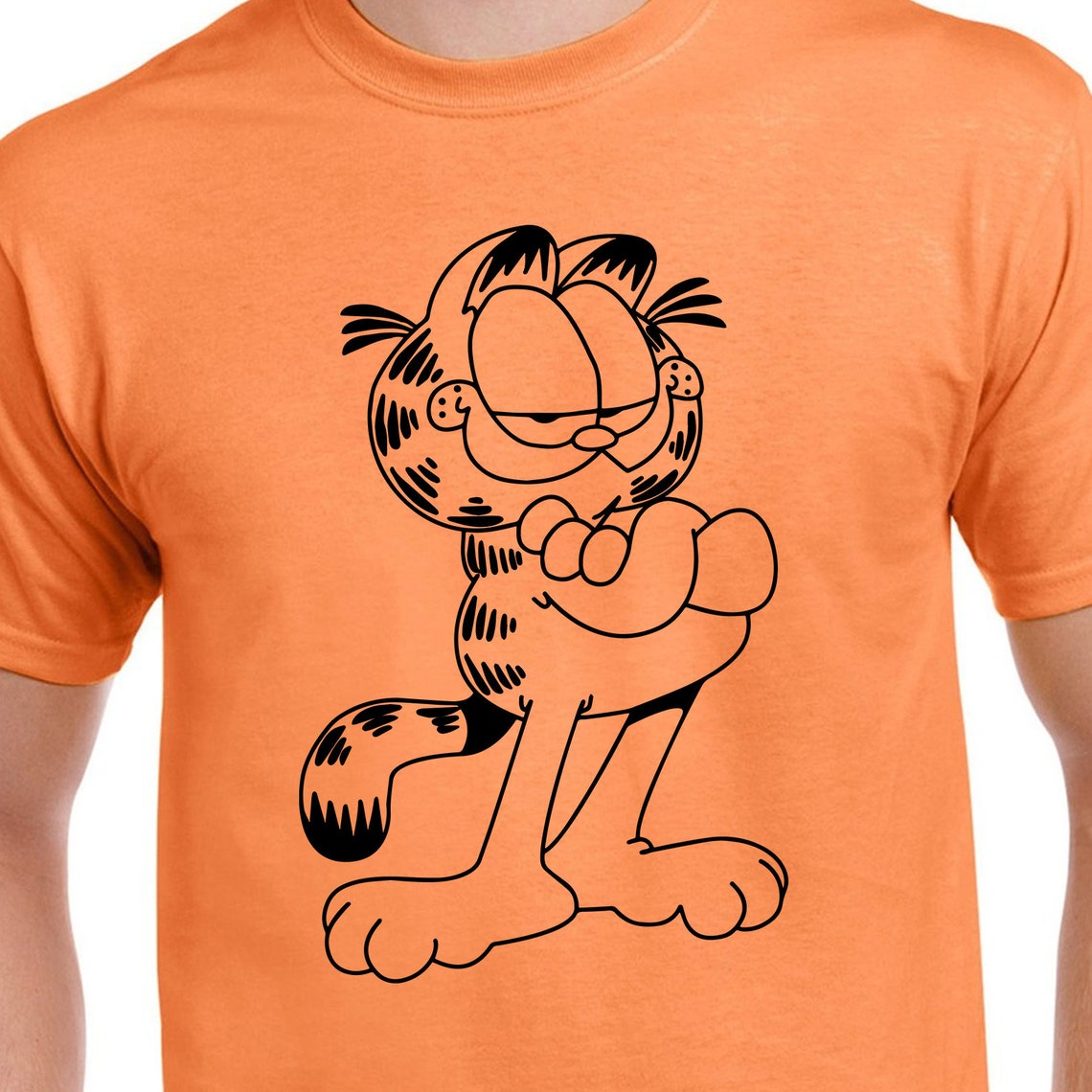 Garfield Outline Digital Cut File // Garfield SVG // Cricut | Etsy