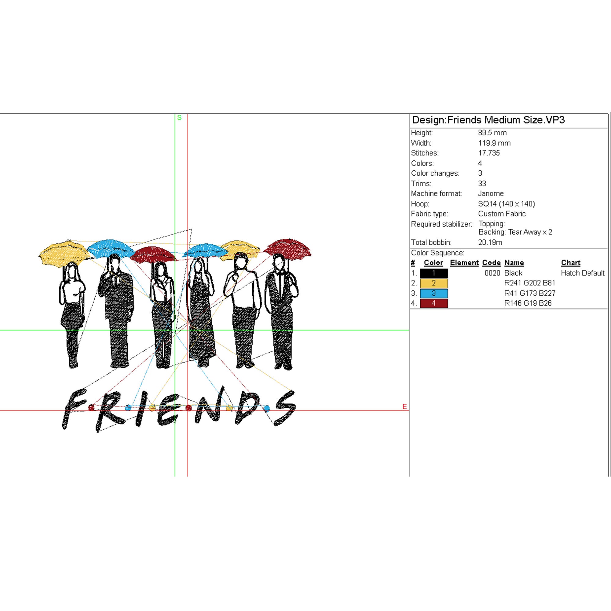 Friends Machine Embroidery Design Friends Embroidery | Etsy