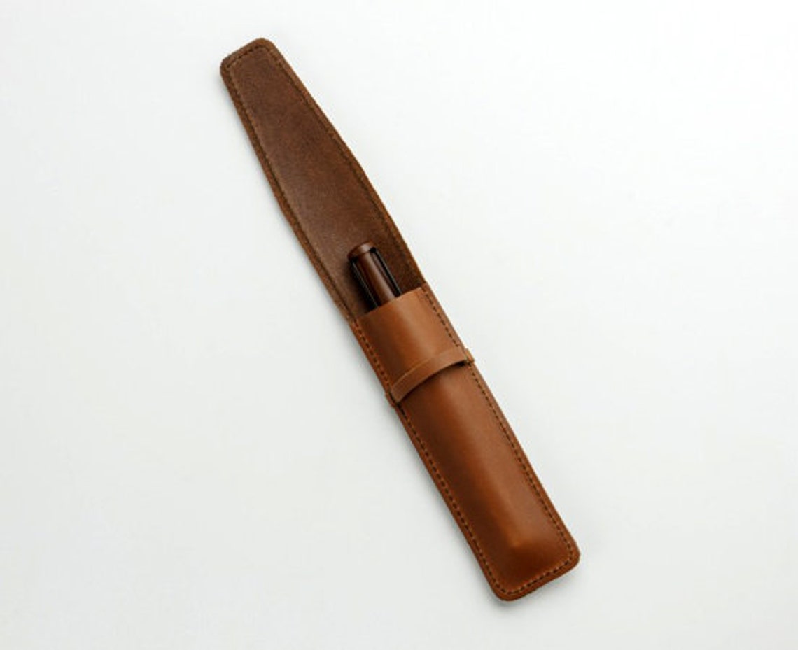 Leather Pen Case Pen Case Leather Handmade Leather Case - Etsy