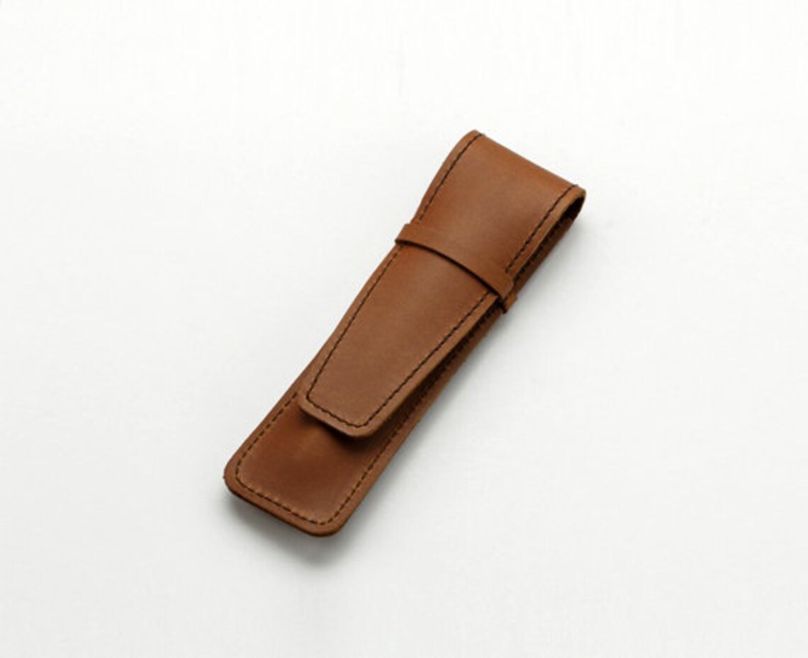 Leather Pen Case Pen Case Leather Handmade Leather Case - Etsy