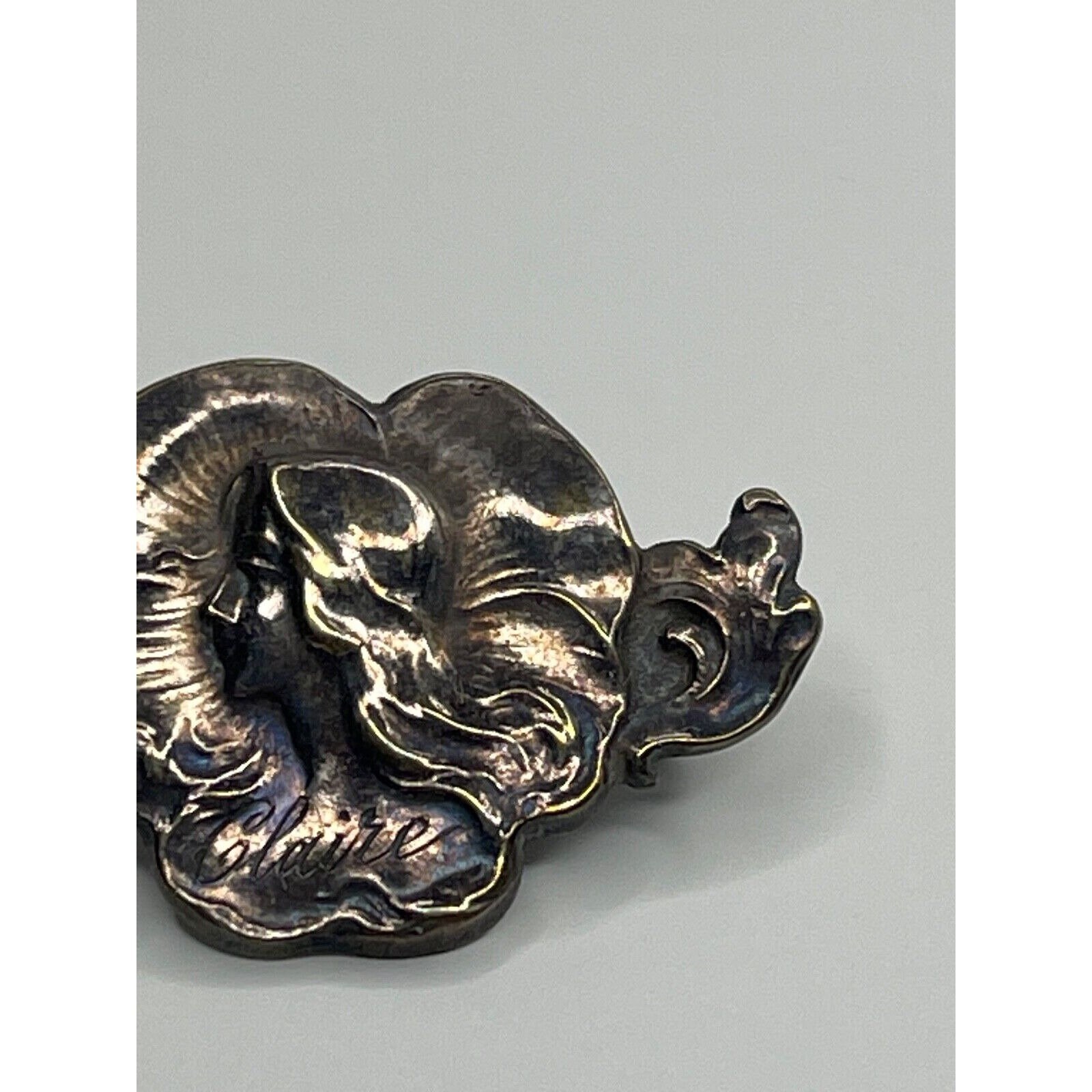 Antique Jugendstil Gebruder Falk Art Nouveau Woman Pansy 800 Silver ...