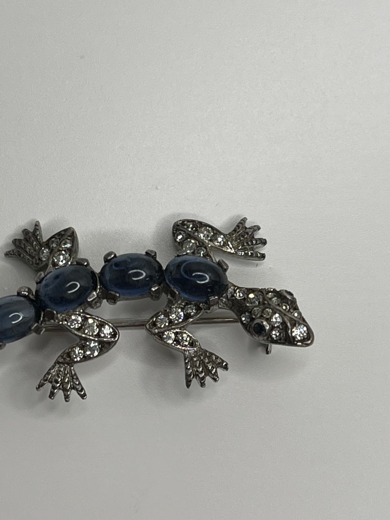 Vintage German Art Deco Knoll and Pregizer Sterling Silver Lizard Paste ...