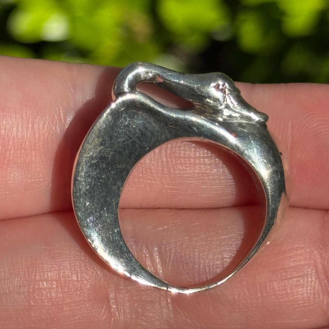 Clifton Nicholson Signed Sterling Silver Swan Ring - Etsy