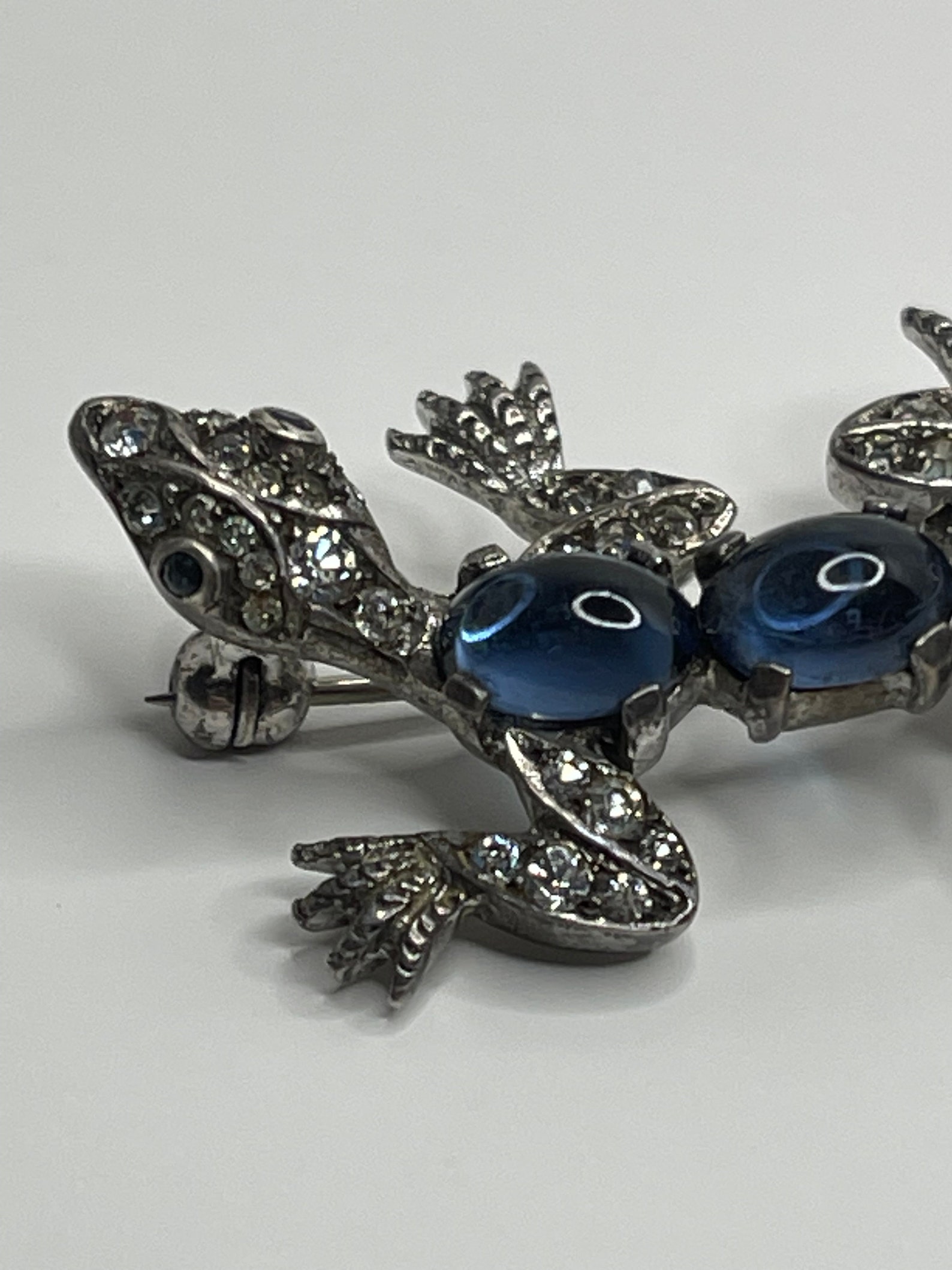 Vintage German Art Deco Knoll and Pregizer Sterling Silver Lizard Paste ...