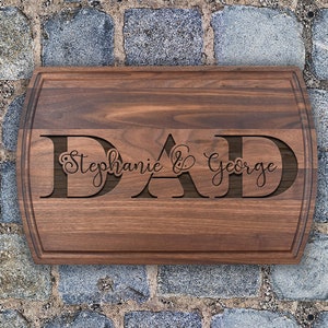Cutting Board Engraving Dad With Names Engraved Christmas - Etsy
