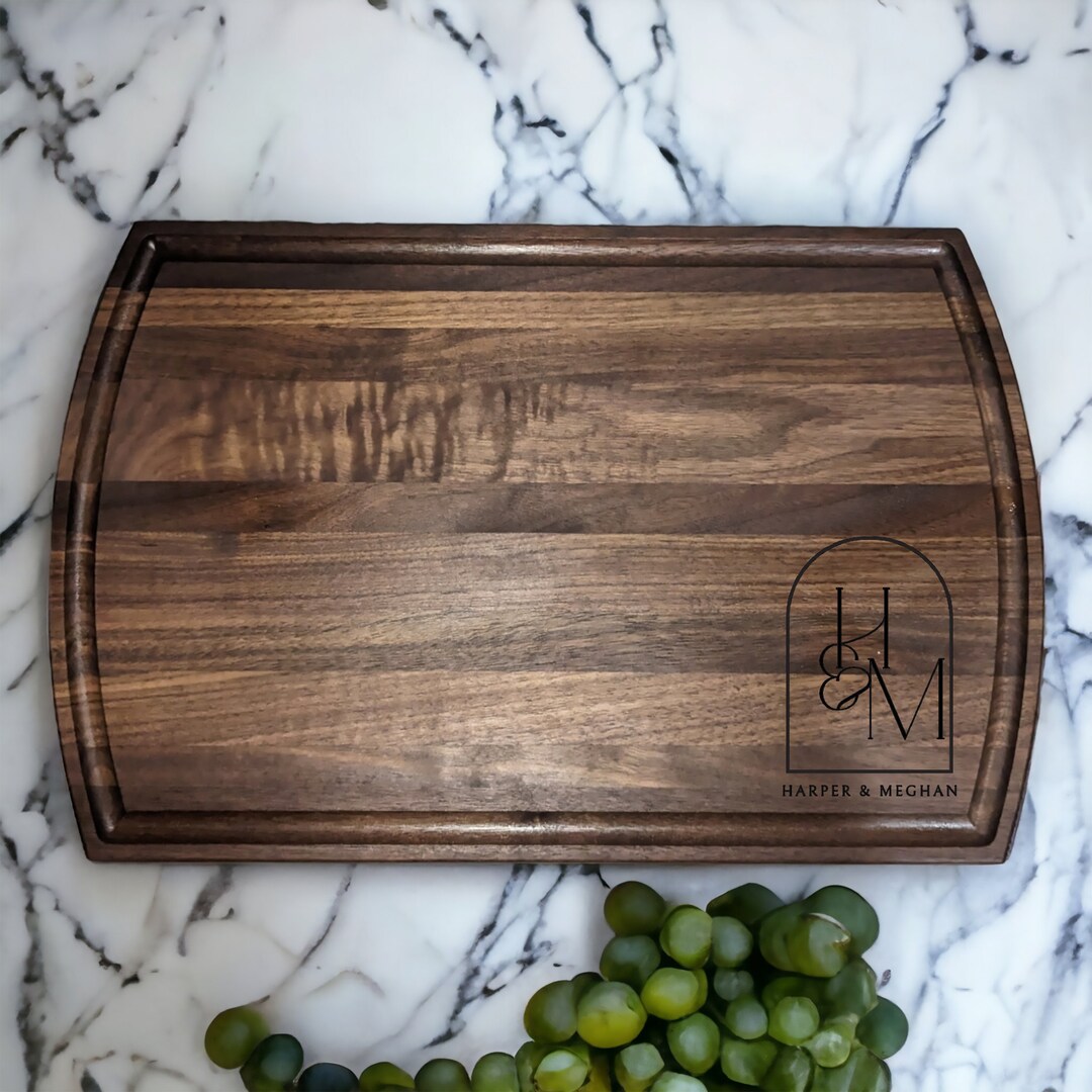 Cutting Board Engraving Monogram Wedding Gift Gift Idea for Couples ...