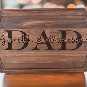 Cutting Board Engraving Dad With Names Engraved Christmas Gift for Dad ...