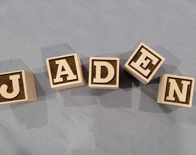 Personalized Wooden Blocks Name Blocks Alphabet Baby Name Nursery ...