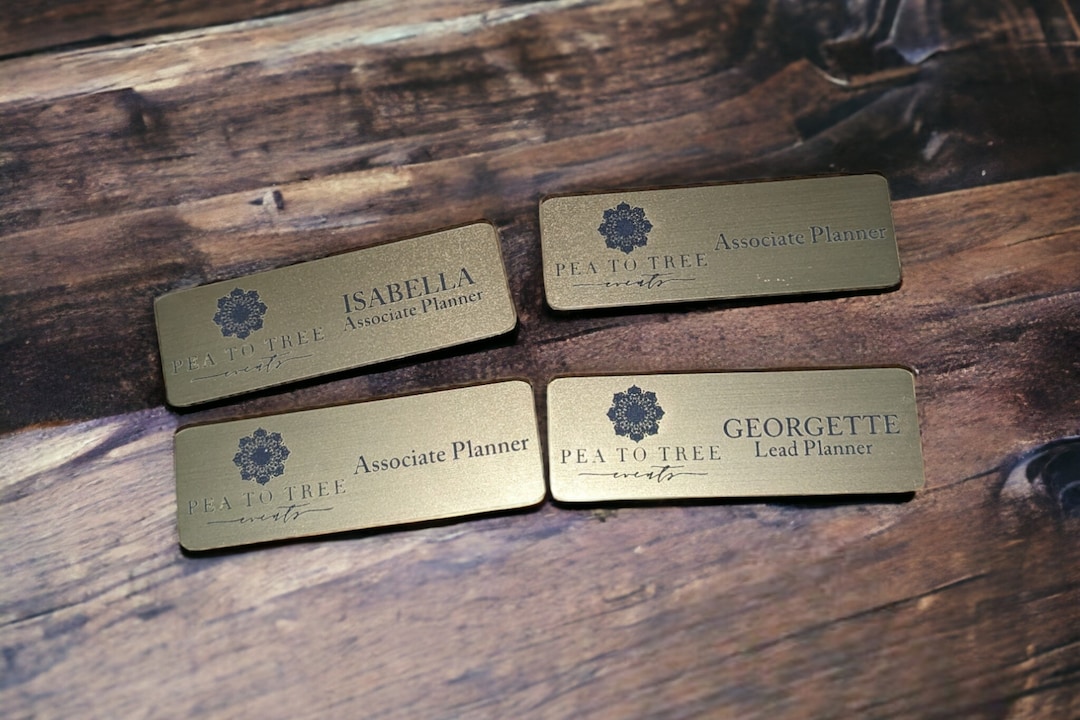 Custom Magnetic Name Tag: Personalized Employee Badge With Logo - Etsy