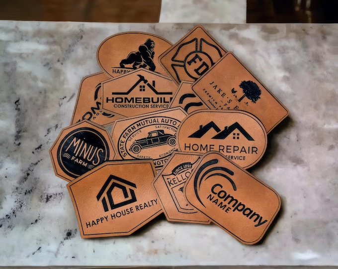Custom Logo Leatherette Patches | Marketing | Advertising | Business ...