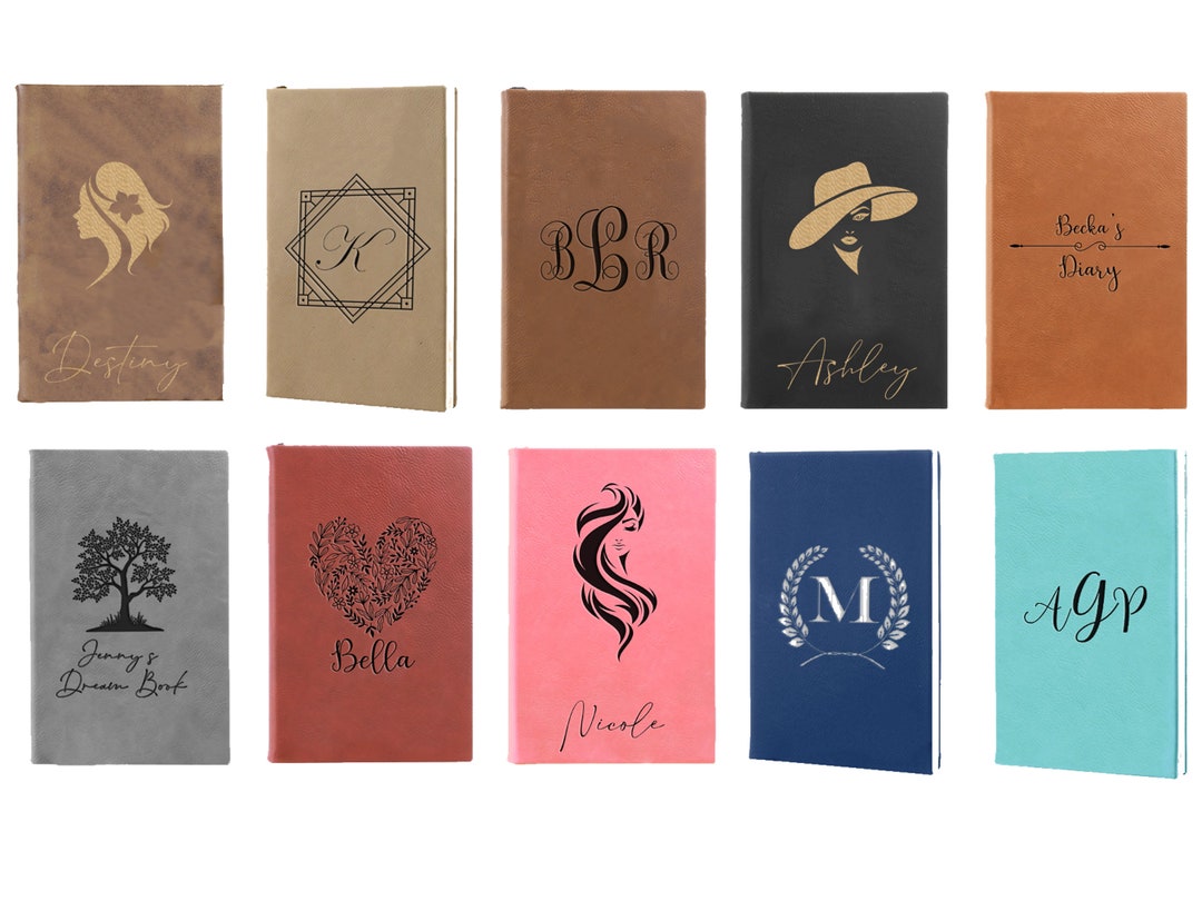 Personalized Monogrammed Journal, Journal Engraved, Travelers Journal ...