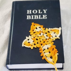 Hand-crocheted Cross Bookmark - Red - 8 1/4" by 4 1/4" - Etsy