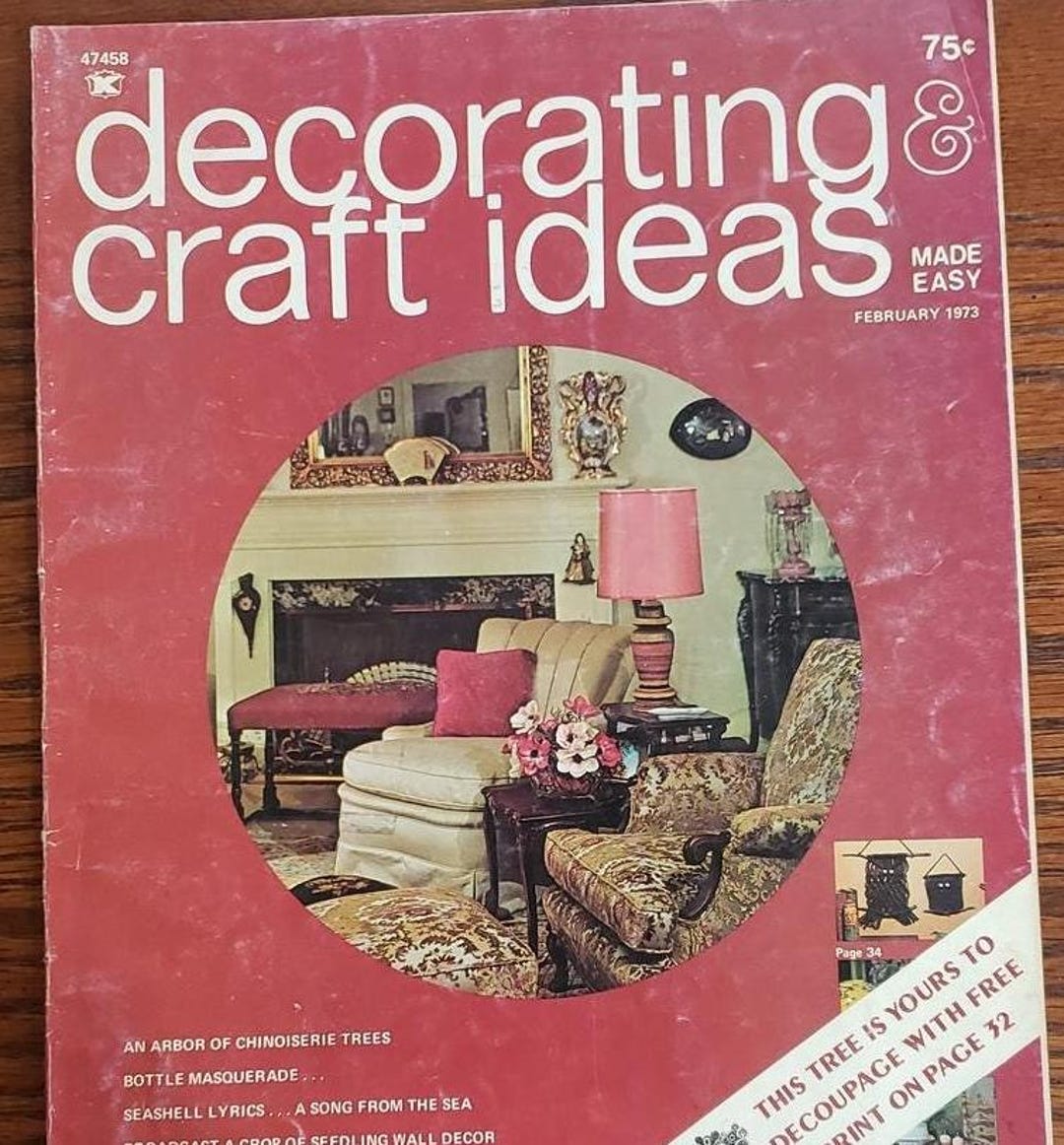 Decorating & Craft Ideas Made Easy Magazine - Feb 1973 - Vintage ...