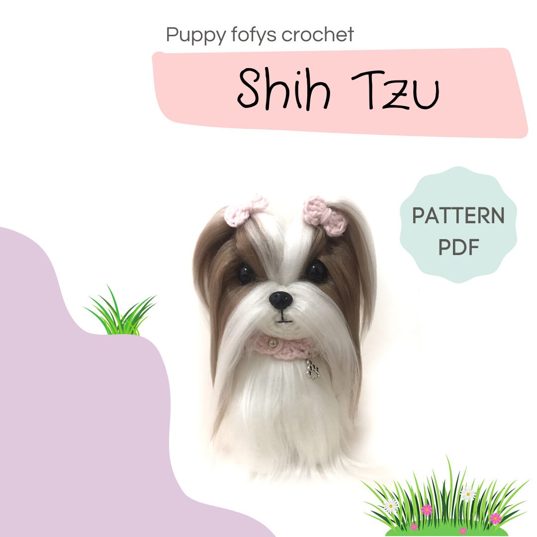 Pattern Crochet Dog - Shihtzu Amigurumi PDF Shitzu - Etsy