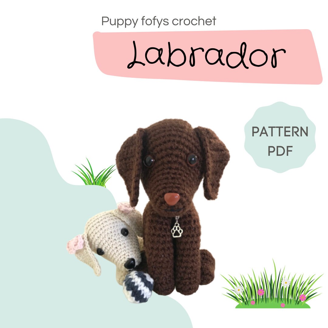 Pattern Crochet Puppy Dog - Labrador Retriever Amigurumi PDF - Etsy