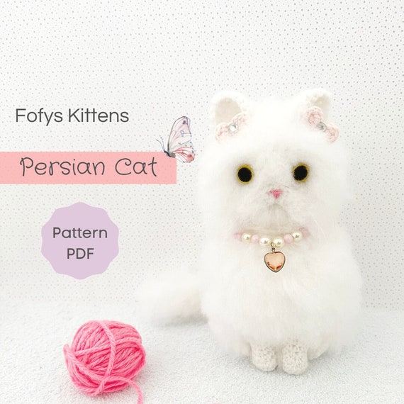 Pattern Crochet Kitty Persian Cat Amigurumi PDF Fofys - Etsy