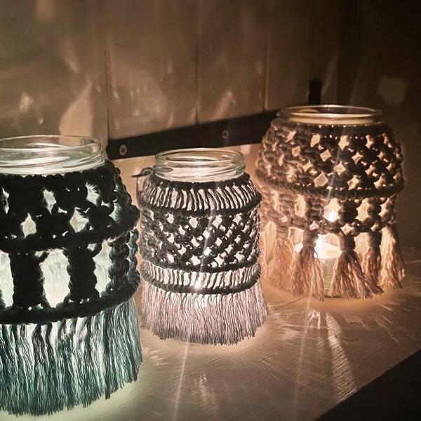 Macrame Jar - Etsy UK