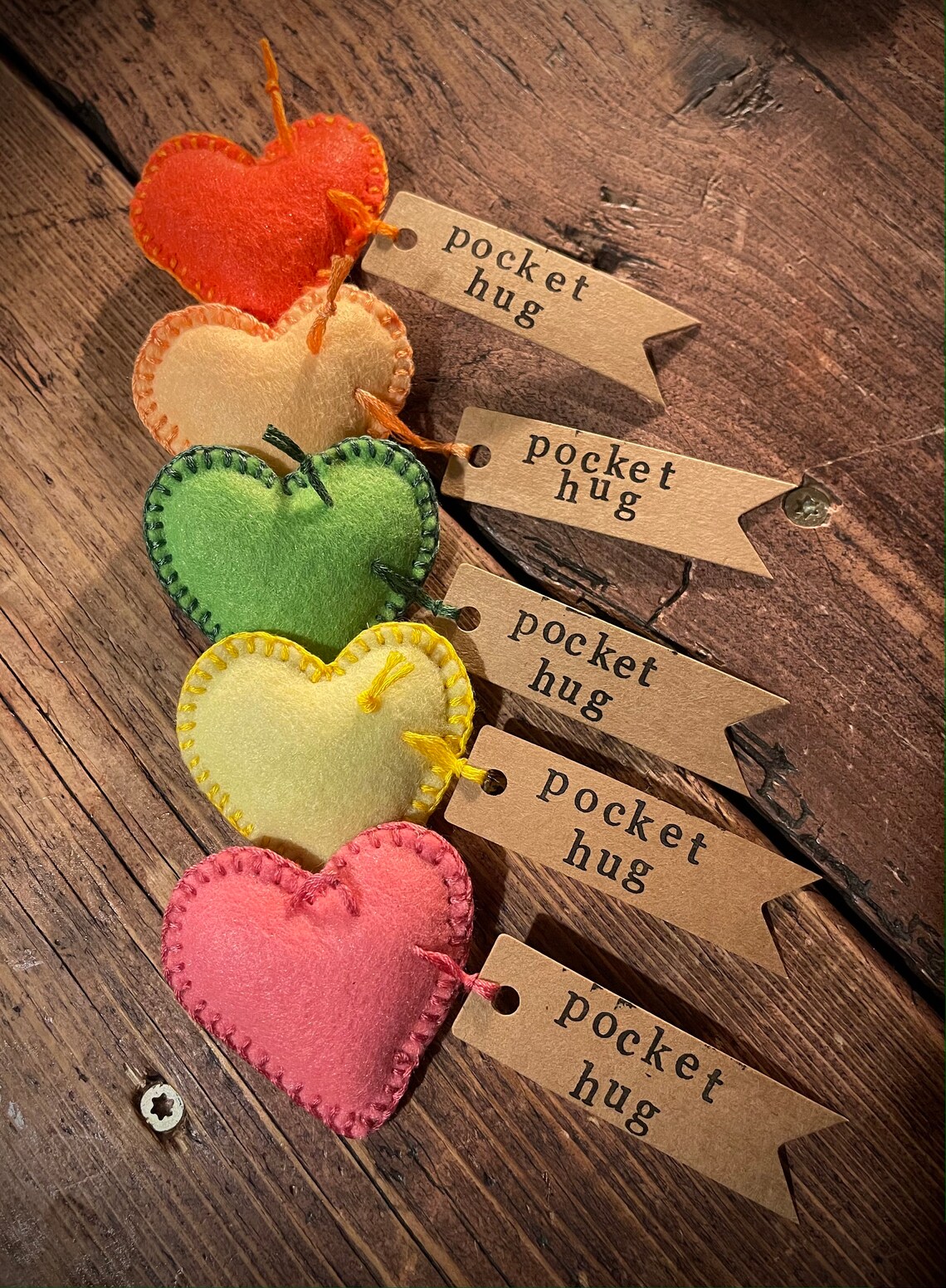 Mini Felt Pocket Hearts - Etsy