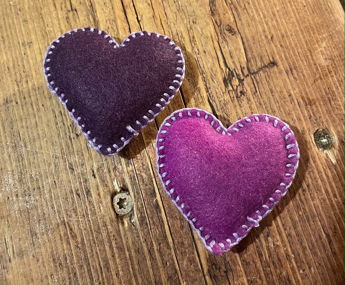 Mini Felt Pocket Hearts - Etsy Canada