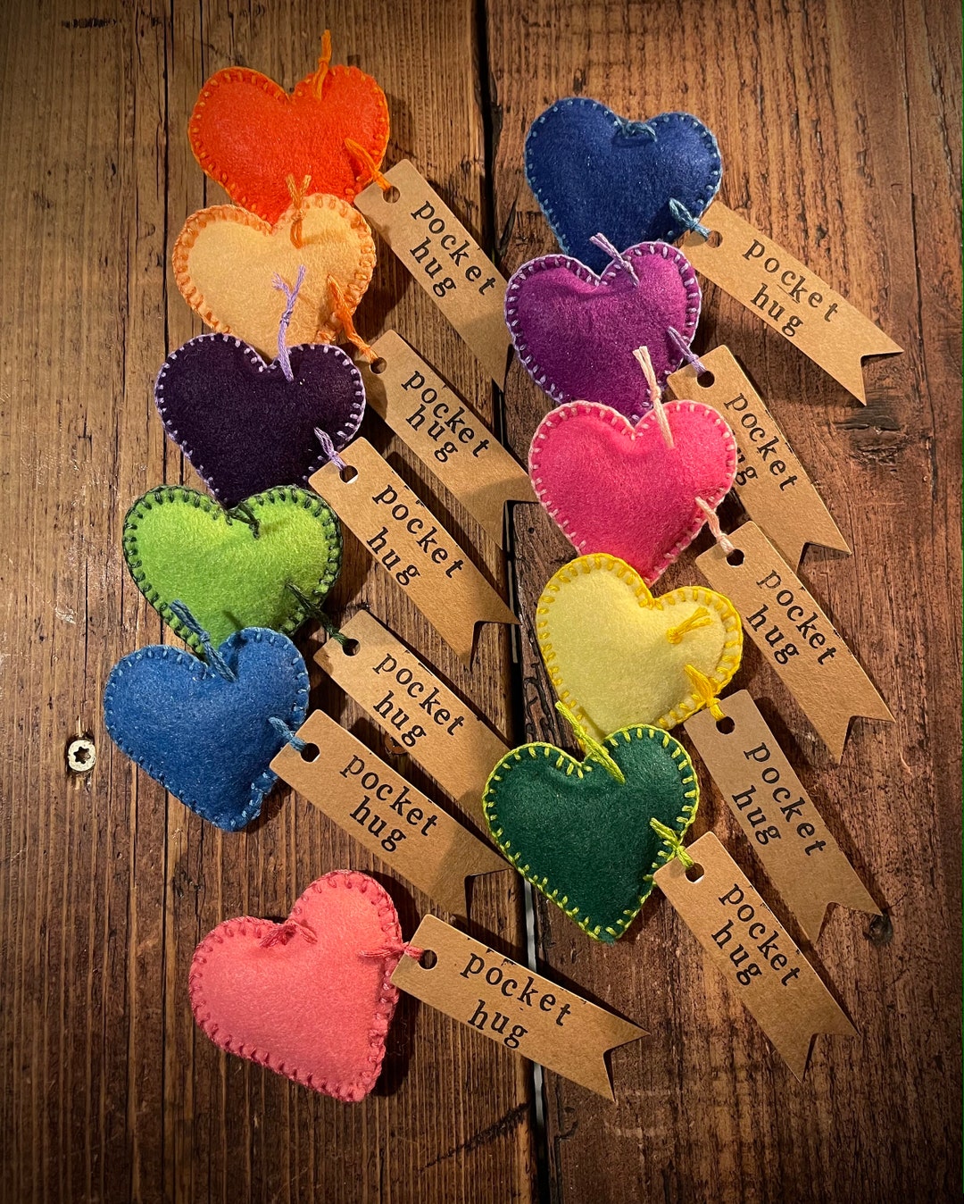 Mini Felt Pocket Hearts - Etsy