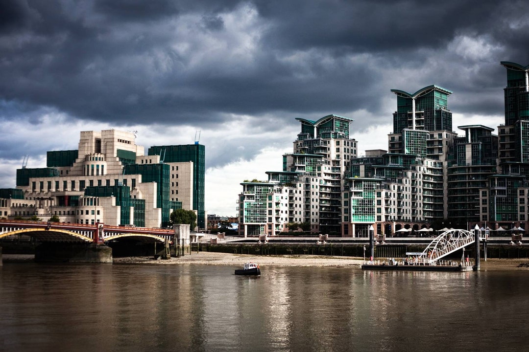 Thames MI5 Building London Original Framed or Mounted Print - Etsy