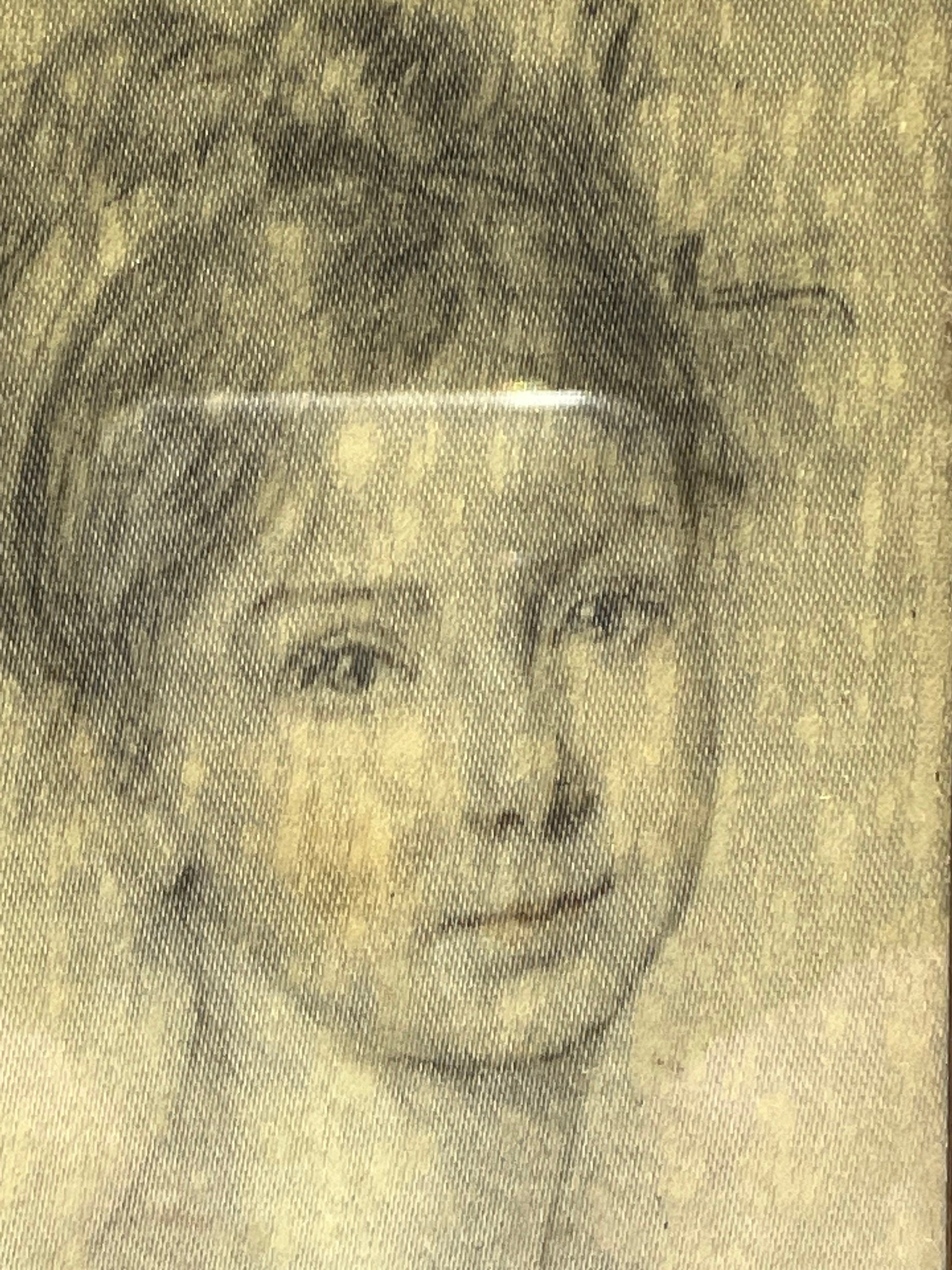 VINTAGE PORTRAITS Drower by Rene David Pencil on Silk - Etsy UK