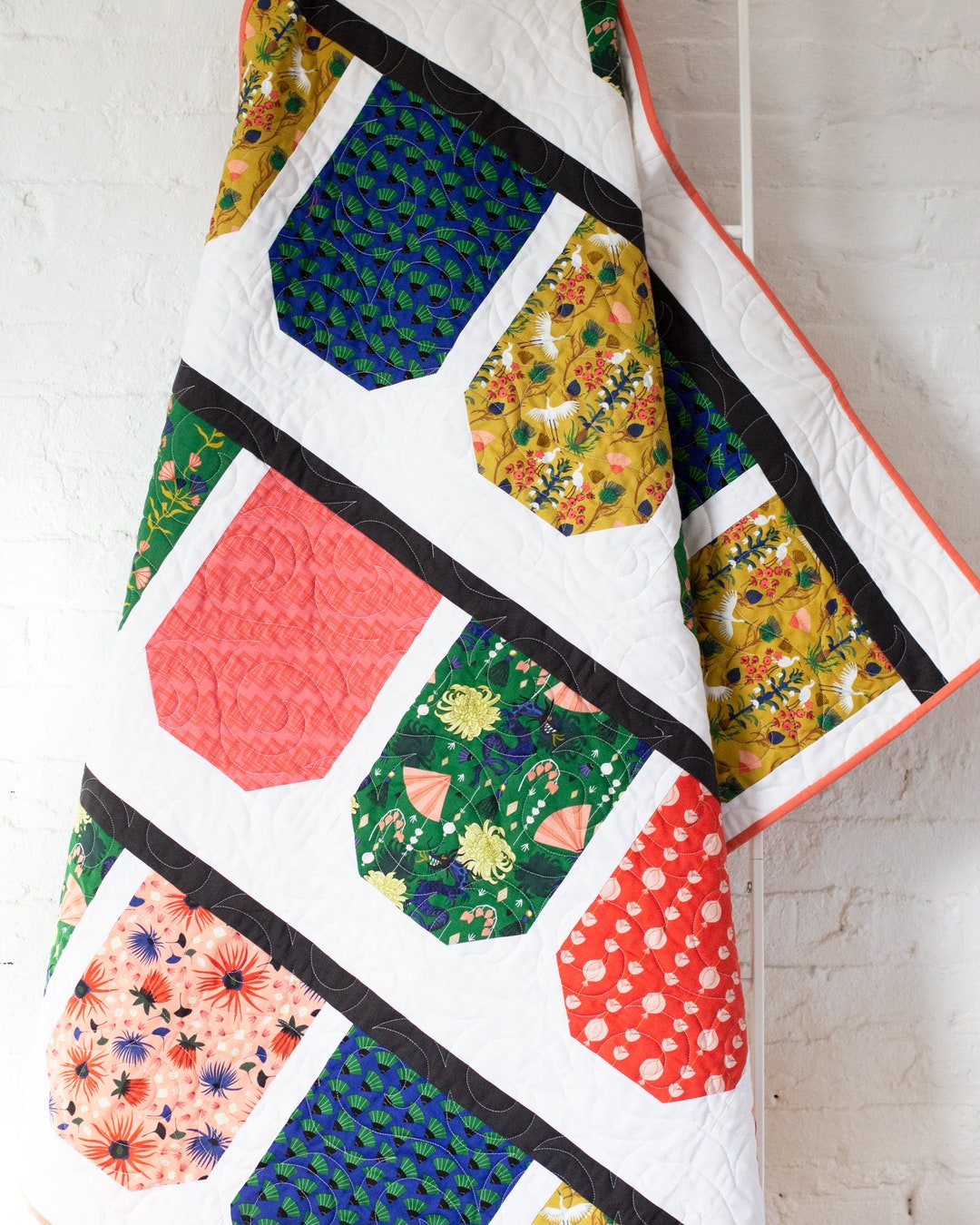 Jubilee Quilt Kit Dragons and Lanterns Fabric - Etsy