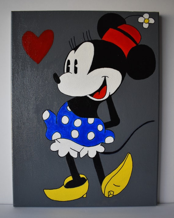 Mickey Mouse Acrylic Painting