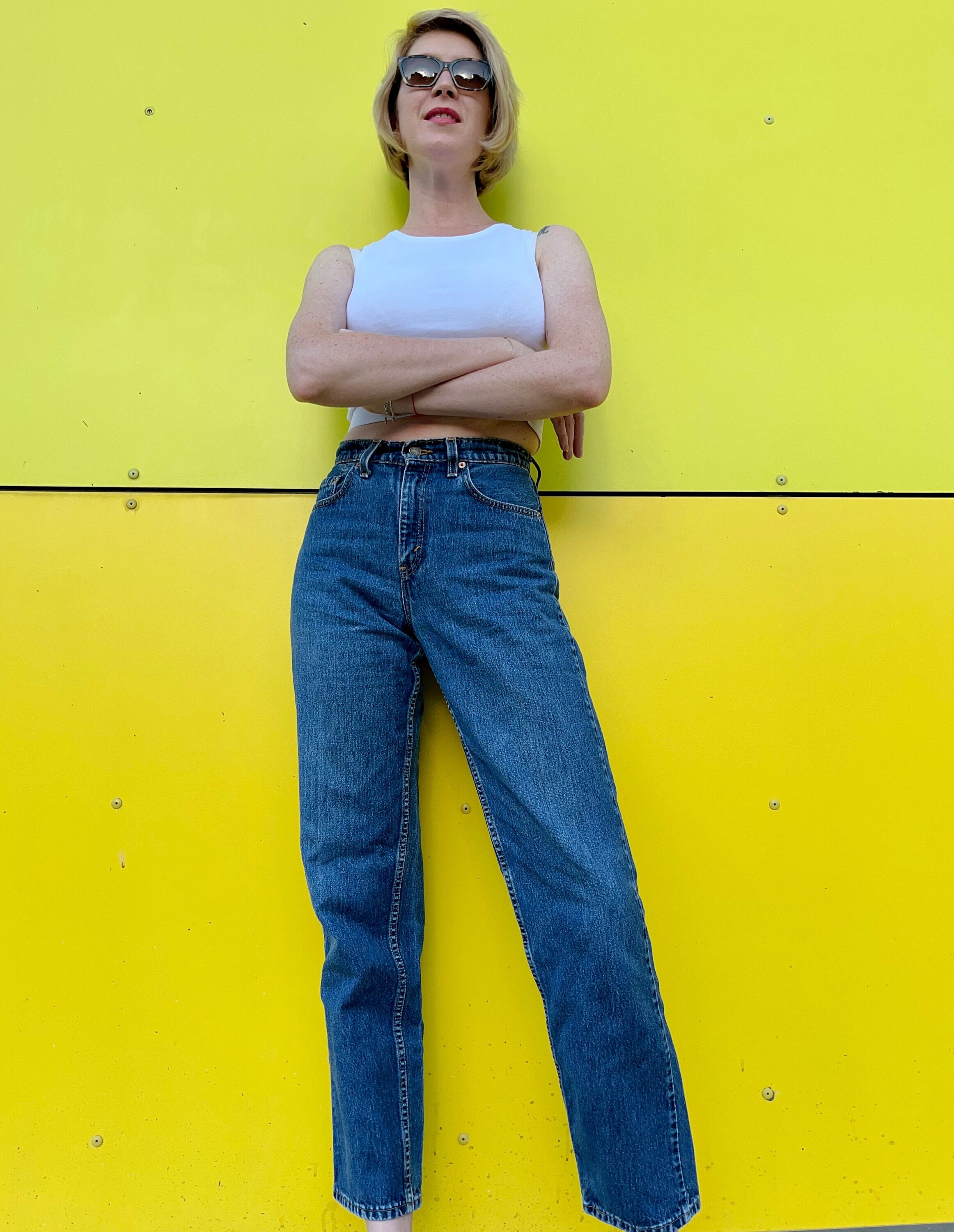 Levi's 560 Loose Fit Jeans/ Levi's Straight Leg/high Waisted Dark Blue ...