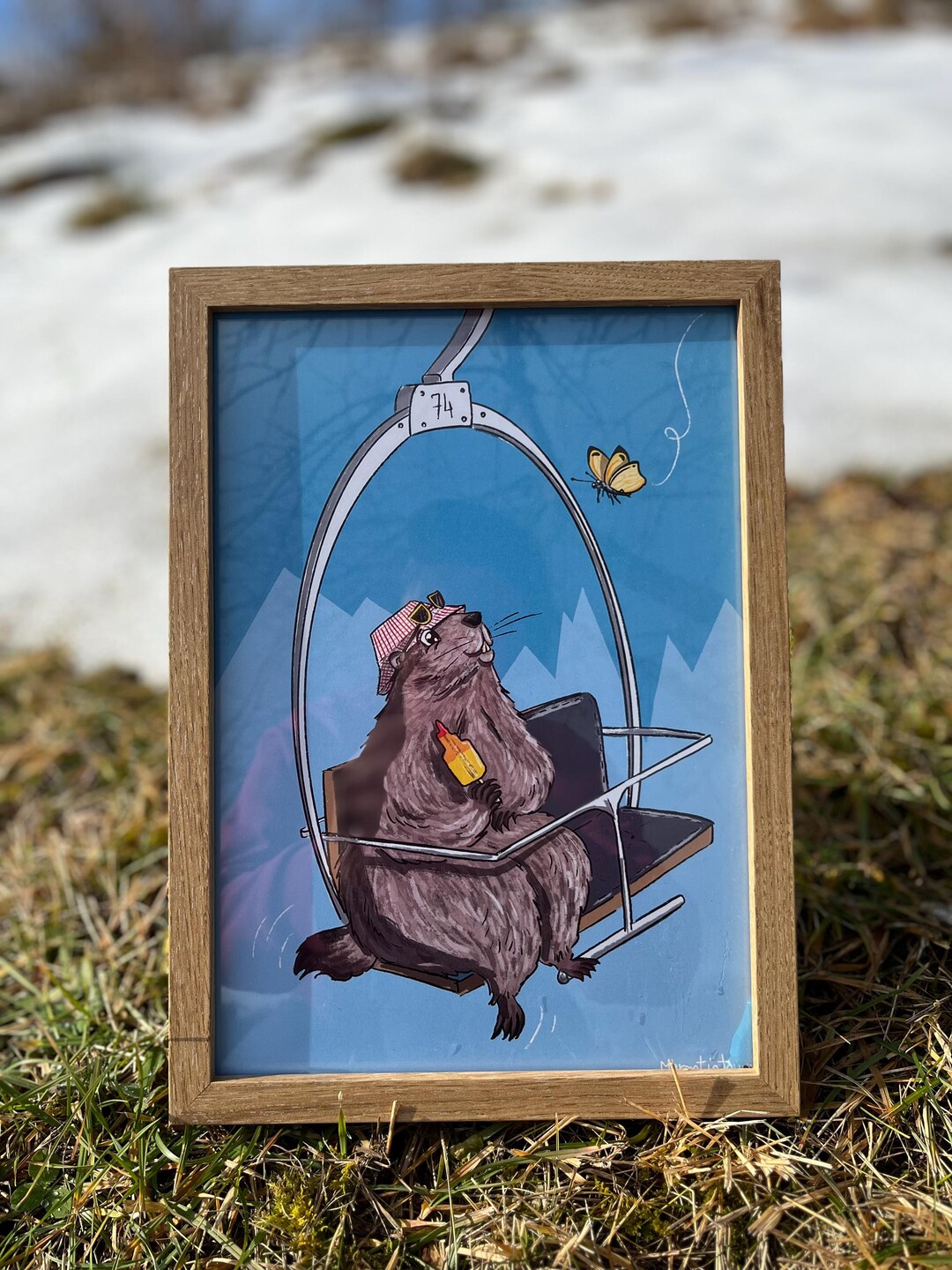 Marmot Chairlift Poster - Etsy