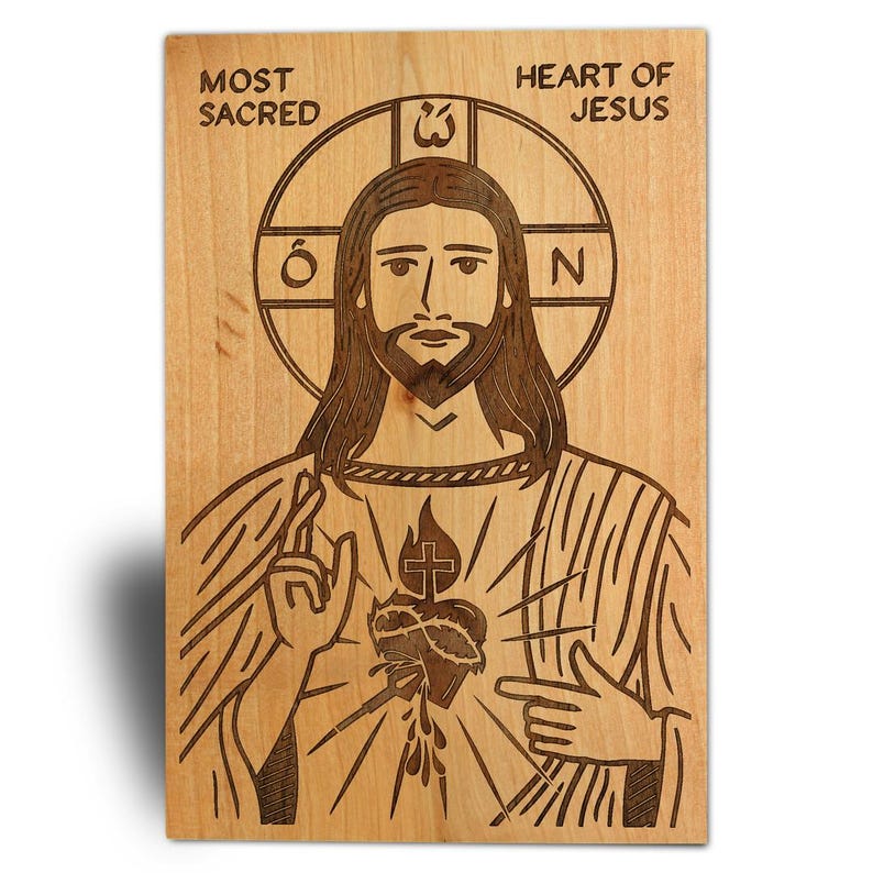 Sacred Heart of Jesus Icon - Etsy