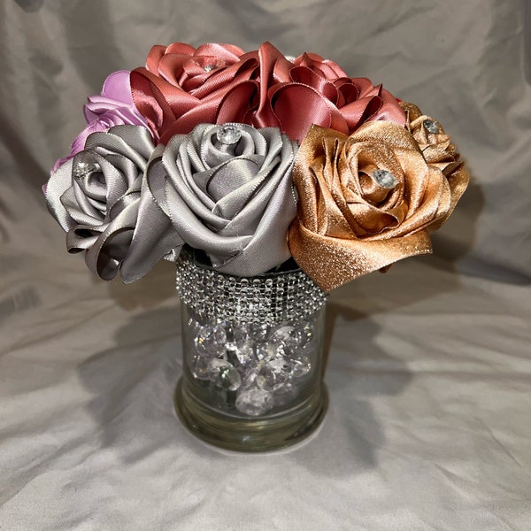 Ribbon Rose Bouquet - Etsy