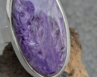 Natural Sugilite Ring, Sugilite Silver Ring, Gemstone Silver Ring ...