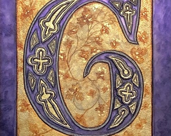 Illuminated Letter G - Etsy