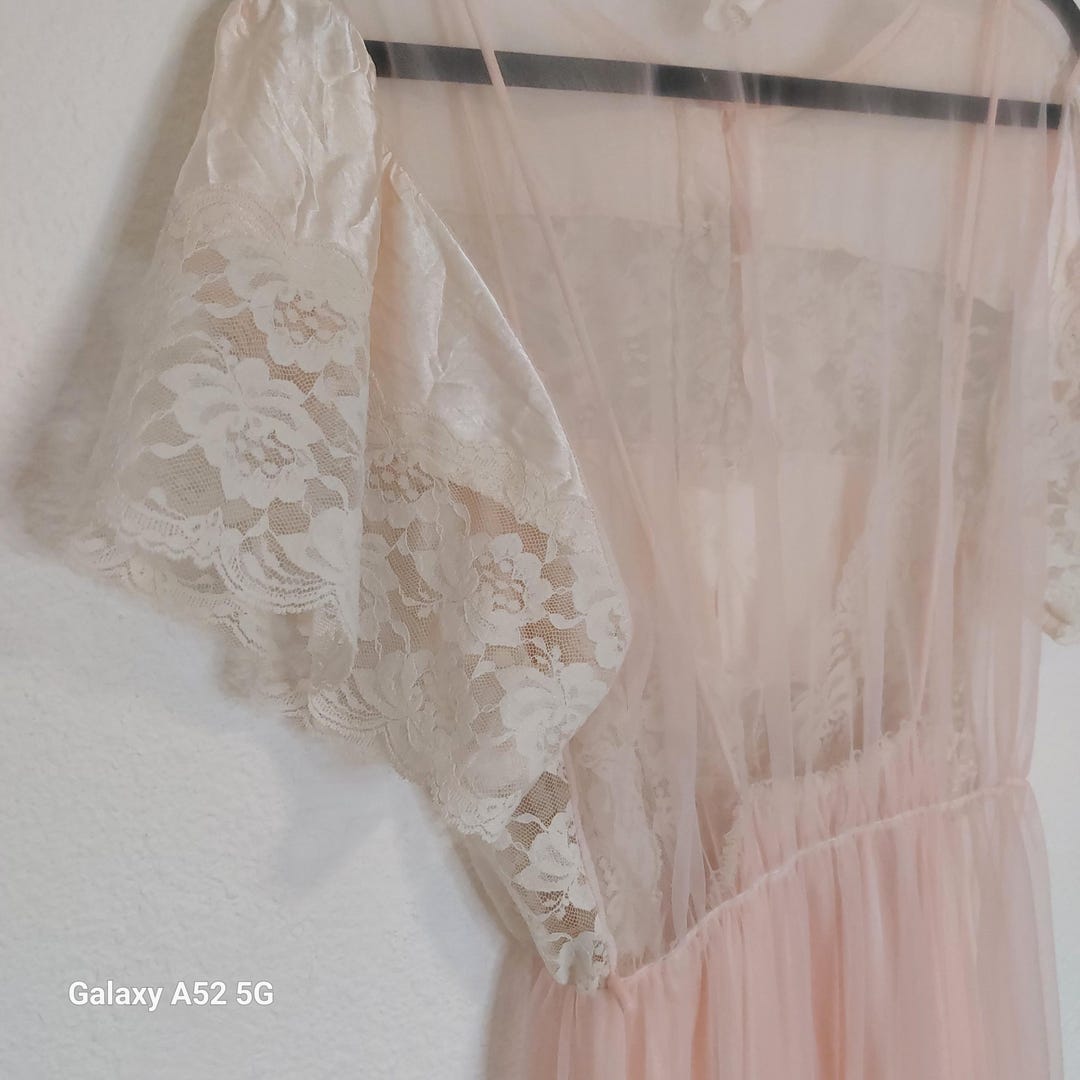 VINTAGE Lingere Peignoir Set Undercover Wear Pink olivia De Berardinis ...