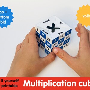 MULTIPLICATION TABLE CUBES - Printable Paper Model to Make at Home or ...