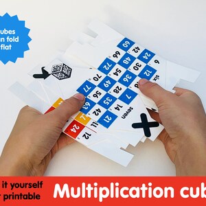 MULTIPLICATION TABLE CUBES - Printable Paper Model to Make at Home or ...