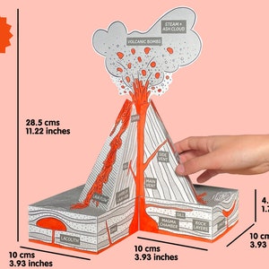 VOLCANO MODEL - Printable Paper Diorama. Make It Yourself School ...
