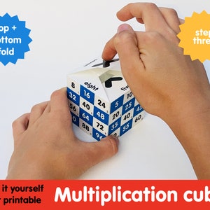 MULTIPLICATION TABLE CUBES - Printable Paper Model to Make at Home or ...