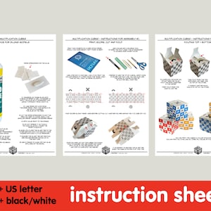 MULTIPLICATION TABLE CUBES - Printable Paper Model to Make at Home or ...