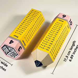 MULTIPLICATION TABLE PENCILS - Printable Paper Model to Make at Home or ...
