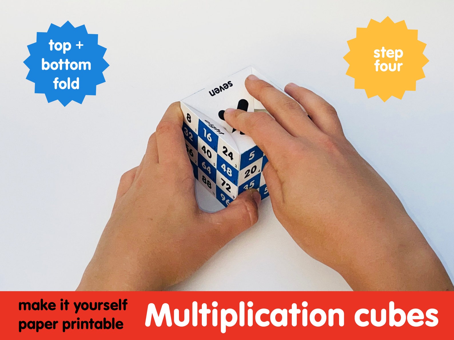 MULTIPLICATION TABLE CUBES - Printable Paper Model to Make at Home or ...