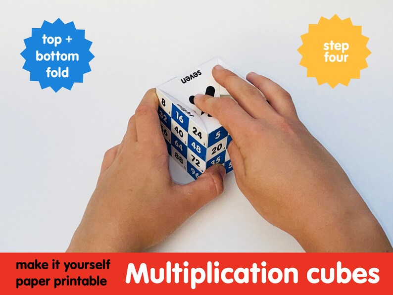 MULTIPLICATION TABLE CUBES Printable Paper Model to Make at Home or ...