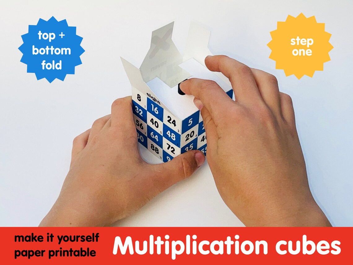 MULTIPLICATION TABLE CUBES Printable Paper Model to Make at - Etsy