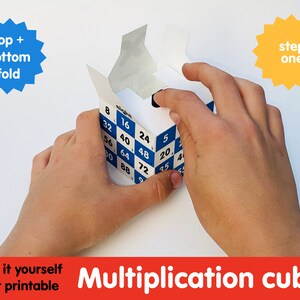 MULTIPLICATION TABLE CUBES - Printable Paper Model to Make at Home or ...