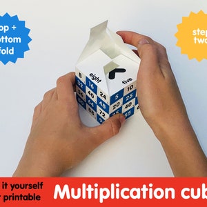 MULTIPLICATION TABLE CUBES - Printable Paper Model to Make at Home or ...
