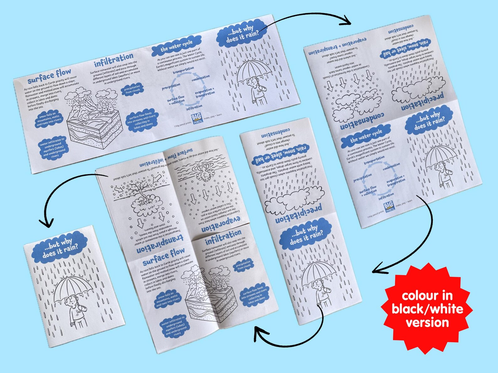 Water Cycle Comic & Poster – Printable School Project (digital Download ...