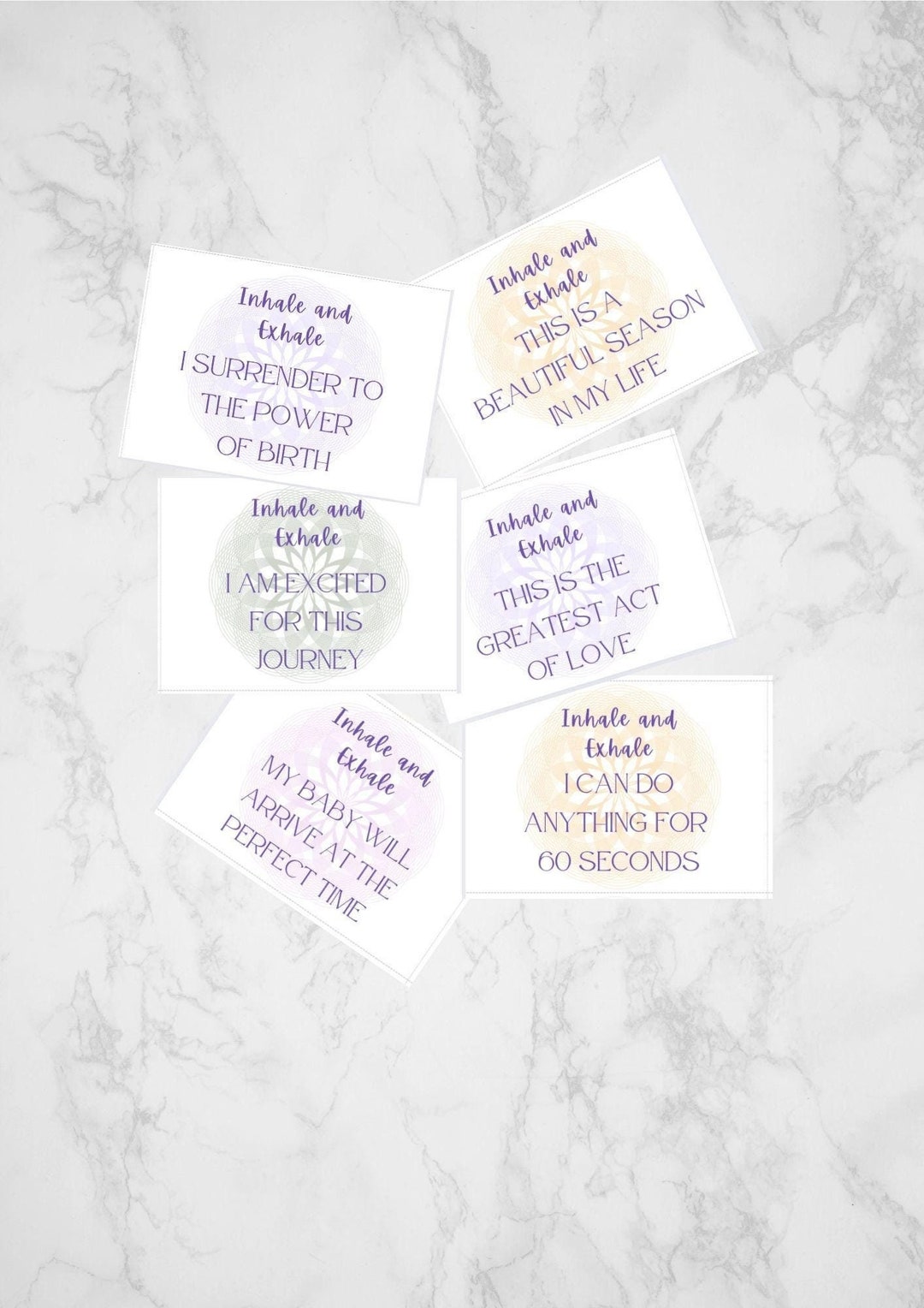 Birth Affirmation Cards - Digital Download - Printable - Labor and ...