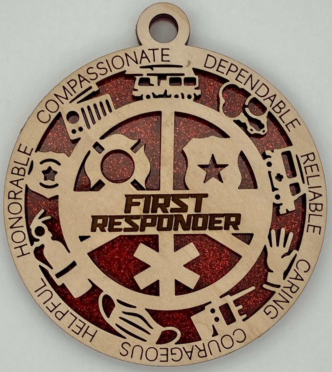 CUSTOMIZABLE First Responder Christmas Ornaments Customizable | Etsy